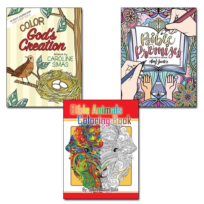 Bundle of 3 Inspiring Coloring Books for Adults - Save 20% | Shopee ...