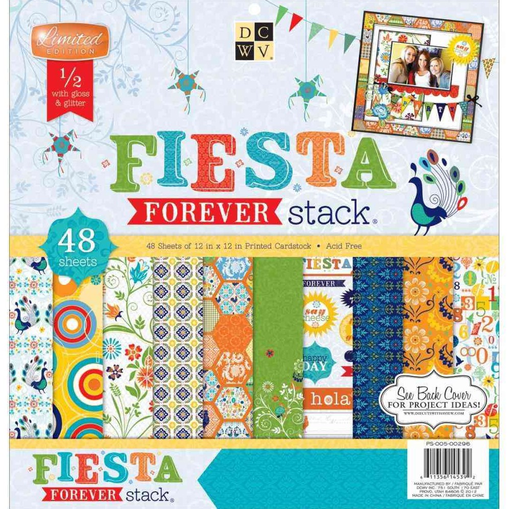 DCWV 12x12 Paper Stack -The Fiesta Forever ( FREE 1 PC 1X12 DIE-CUT ...