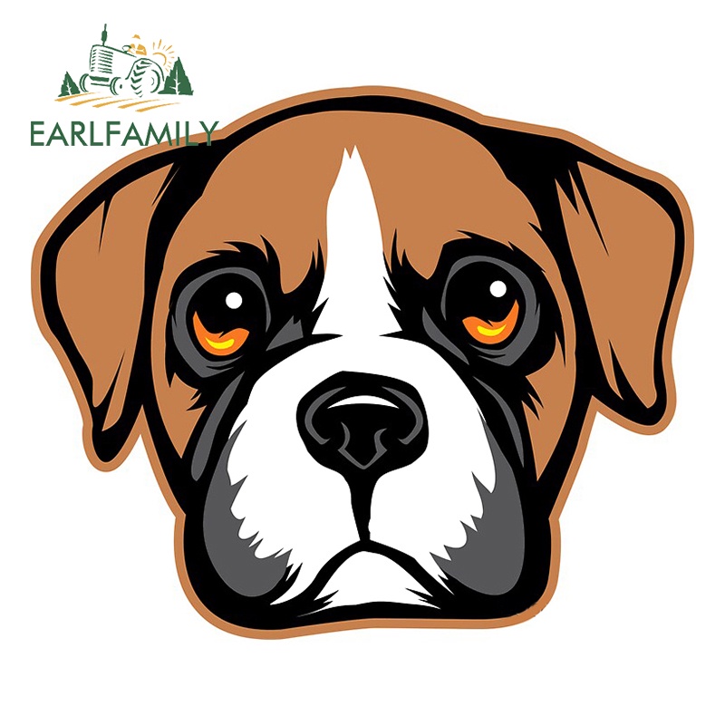 EARLFAMILY 13cm x 11.2cm for Boxer Dog Car Stickers Vinyl Car Wrap ...