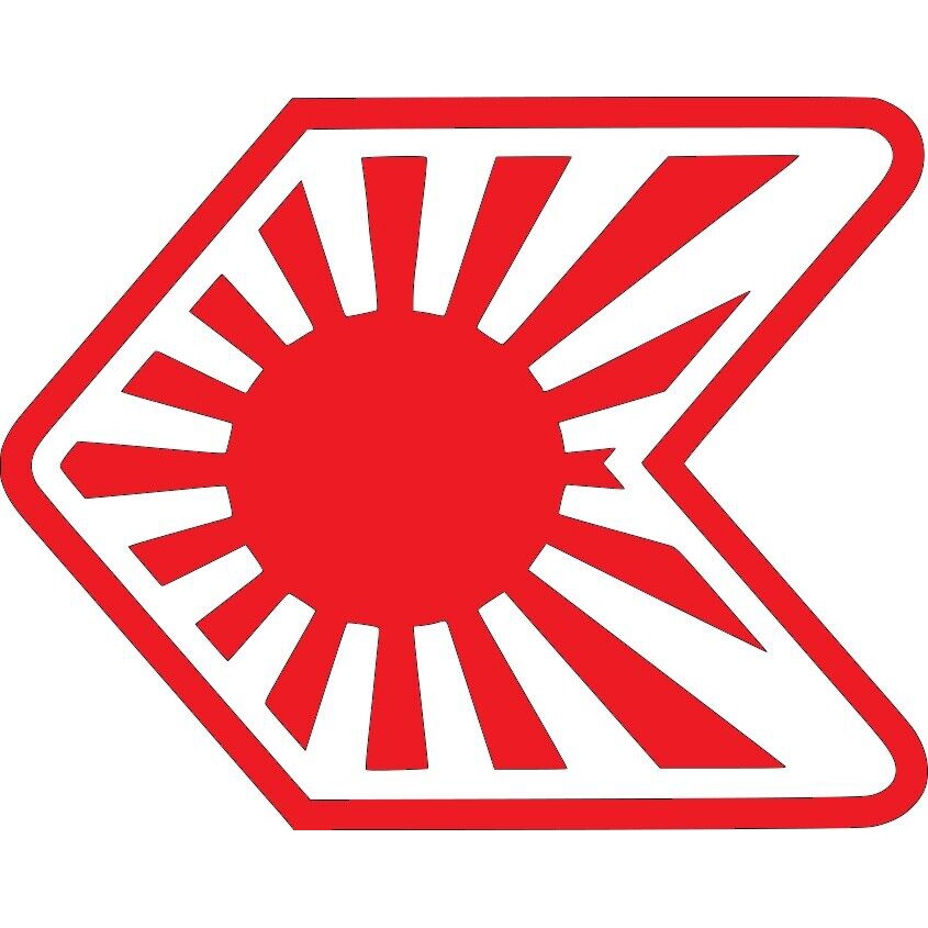 Red Rising sun japan funny sticker racing JDM car Honda flag window ...