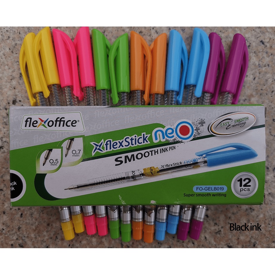 [FlexOffice] FlexStick Neo Smooth ink pen (Ballpen) 12pcs Black ink ...