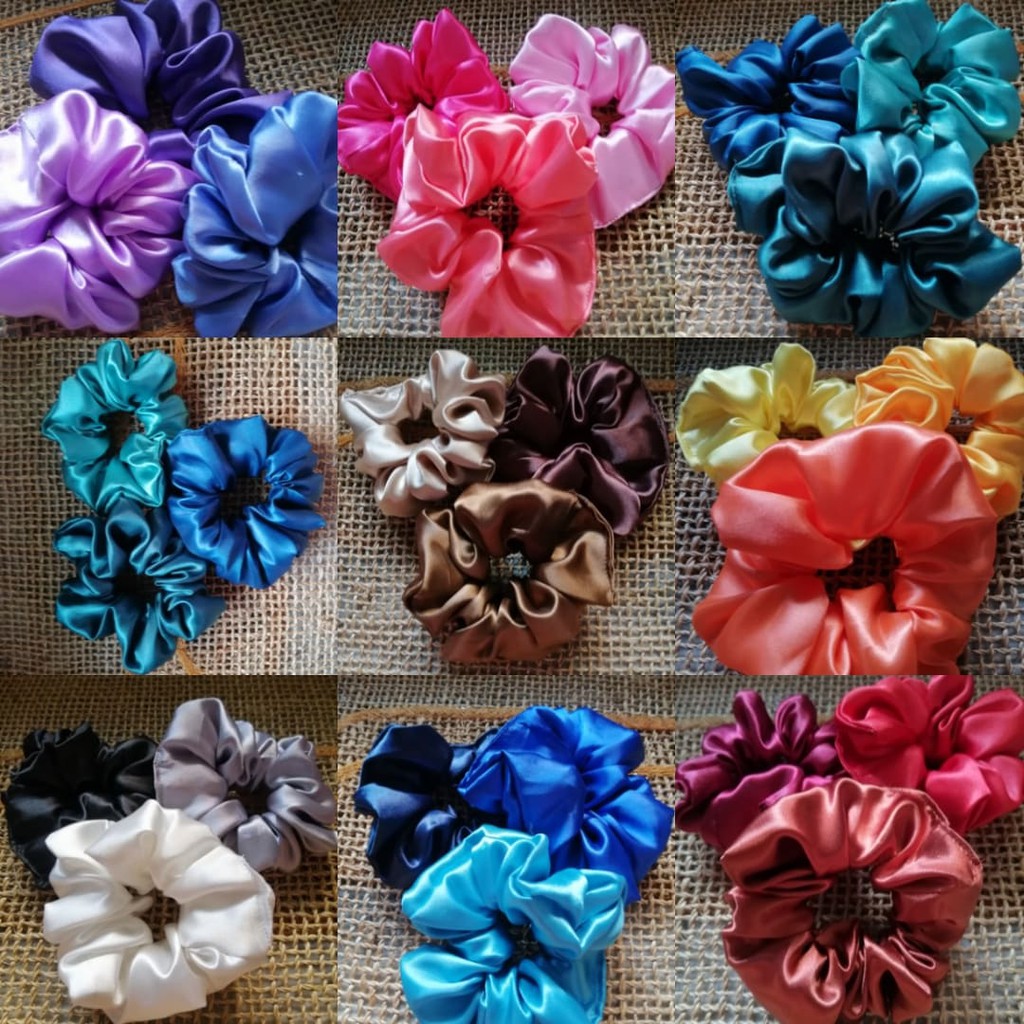 Satin Scrunchie Extra Large (XL) Size 9 Peso Deals | Shopee Philippines
