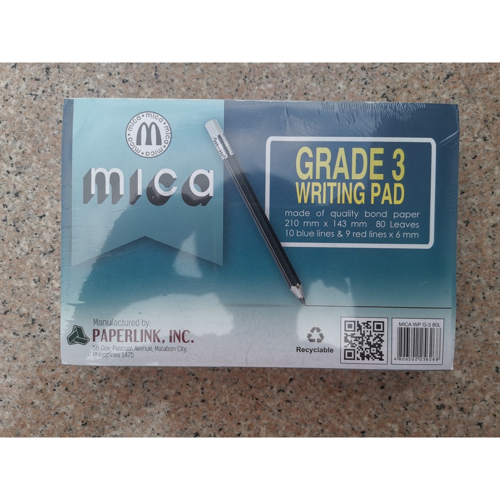 [Mica] Writing pad [Grade1,2,3,4] [3~10pcs] | Shopee Philippines