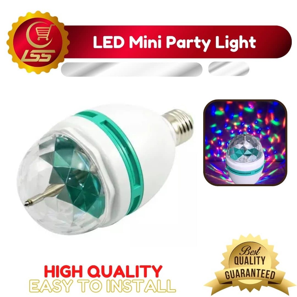 Disco Bulb Lamp Auto Rotating Stage Dancing Light E27 LED Mini Party ...