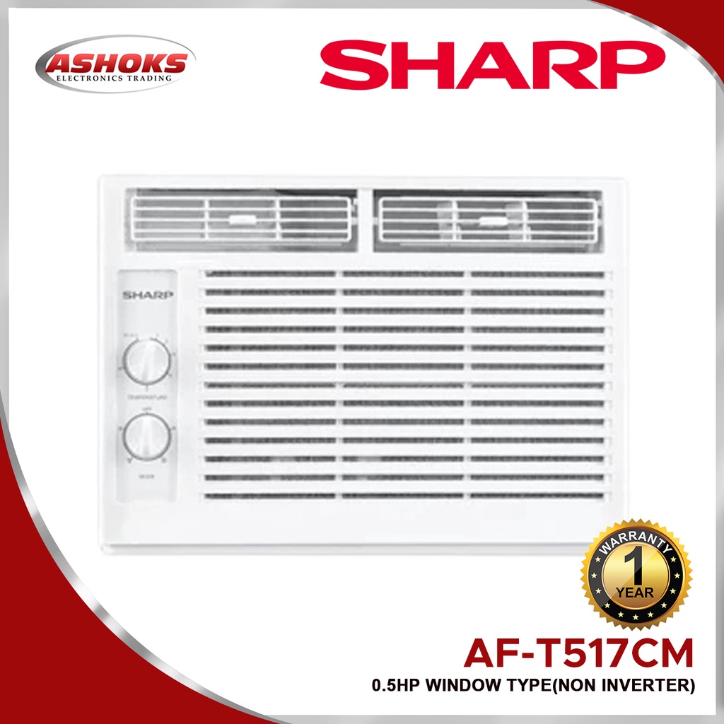 Sharp Aircon non inverter 0.5HP Window Type Manual Control Air ...