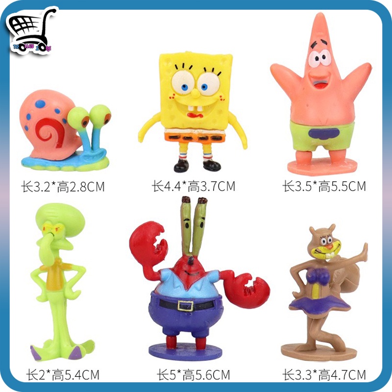 Sponge Bob SpongeBob Cake Topper Patrick Star Mr. Krabs Squidward ...
