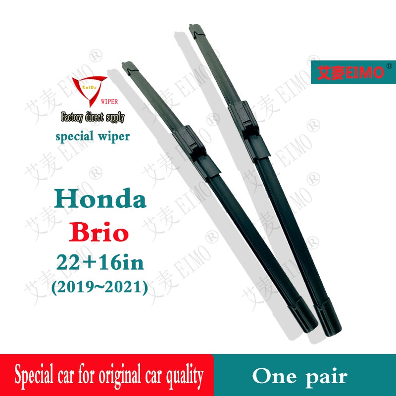 Honda Brio Wiper Blade (2019~2021)22+16in BRIO Car Window Wiper Brio ...