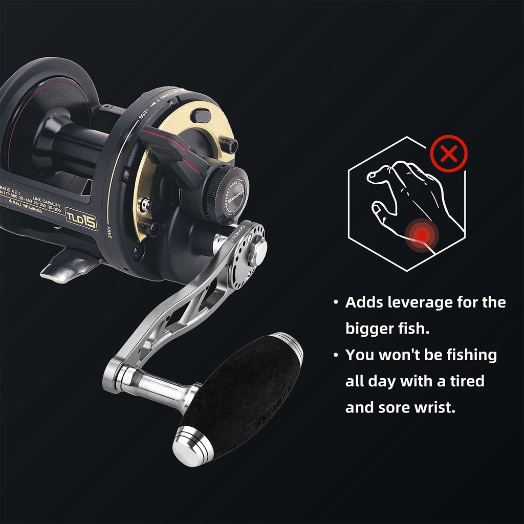 Gomexus 8 x 5mm/90-110mm Jigging Handle for Reel Handle Carbon LC-D ...