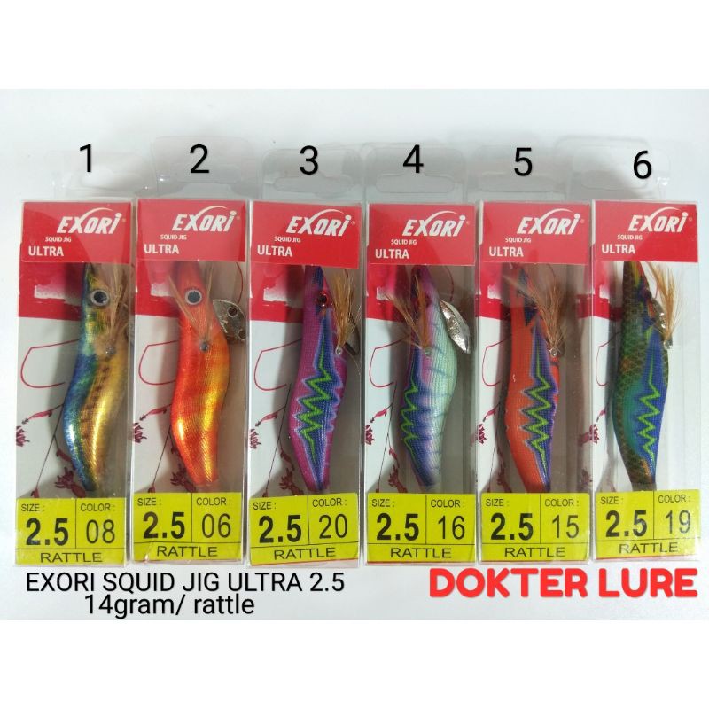 Lure Egi EXORI SQUID JIG ULTRA 2.5 Rattle Egging SQUID Bait | Shopee ...
