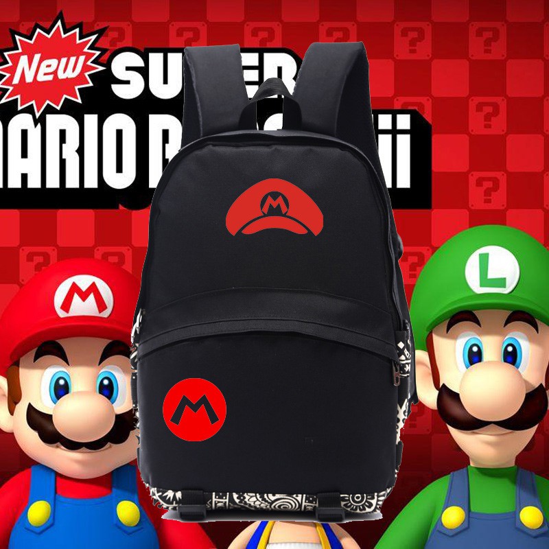 Super mario brothers backpack game fans gift backpack schoolbag cartoon ...