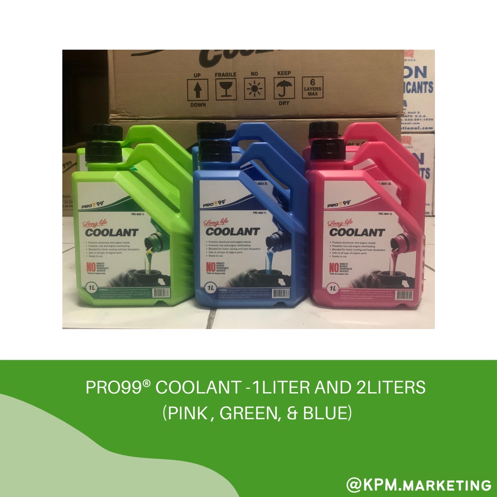 PRO99 coolant-1liter & 2 liter (pink, green, & blue) | Shopee Philippines