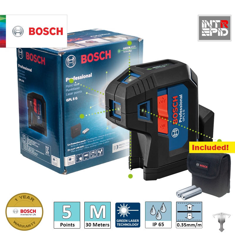 Bosch GPL 5 G Professional 5 Points Green Laser Self Levelling | Shopee ...