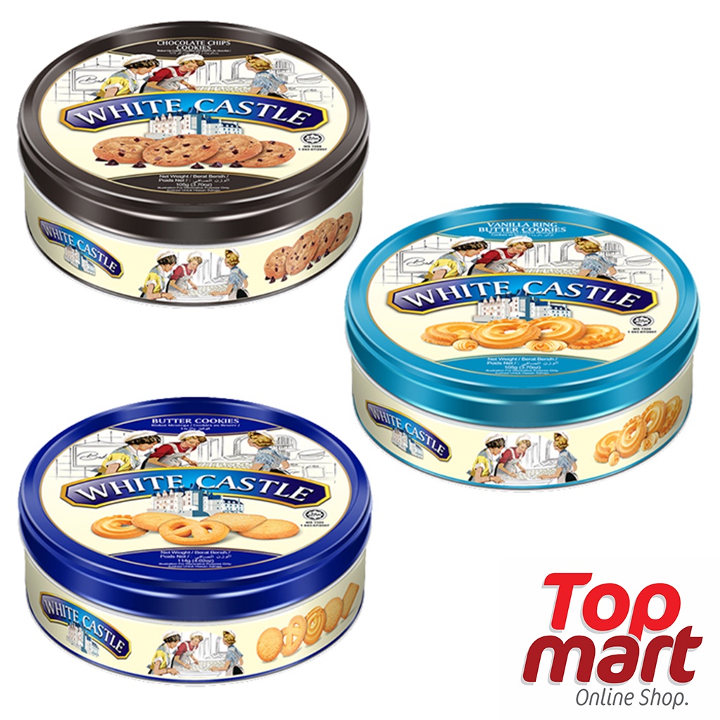 White Castle in Tin Can - Butter Cookies, Butter Ring, Chocolate Chips ...