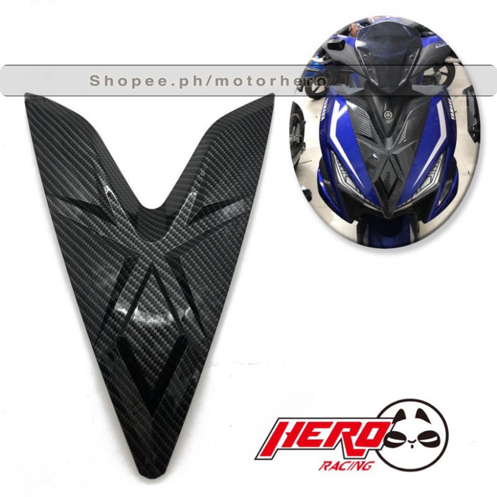 YAMAHA Aerox Front panel V TYPE [ Carbon Gold Silver Blue ] | Shopee ...