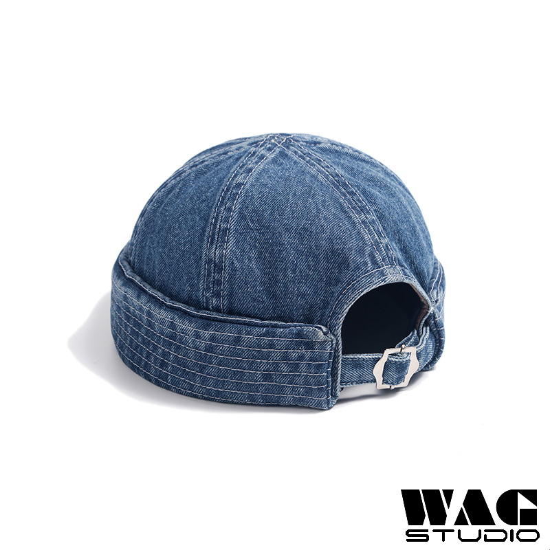 WAG Hat | Ready Stock Denim Vintage Brimless Cap for Men Women Skull ...