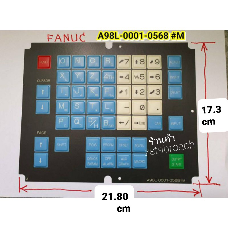 cnc FANUC Push Button KEYBOARD A98L-0001-0568 M Zetabroach Shop ...
