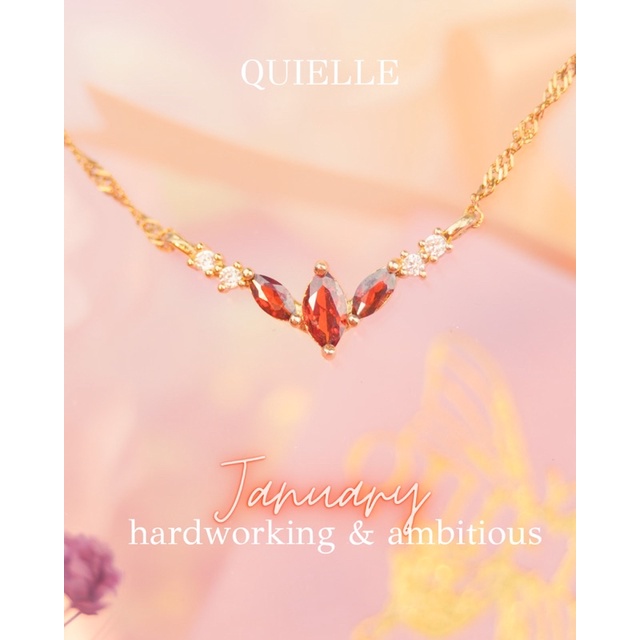 Quielle Princess Birthstone Necklace Bracelet | Shopee Philippines