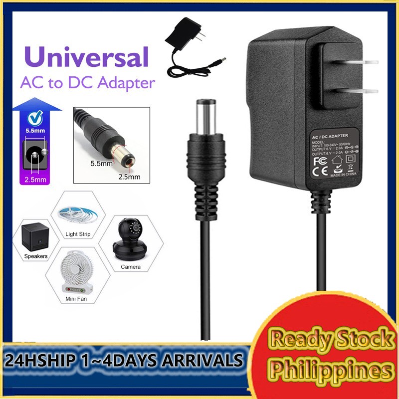5V 2A Power Adapter AC 100V-240V Power Adapter Supply 5.5mm For CCTV ...