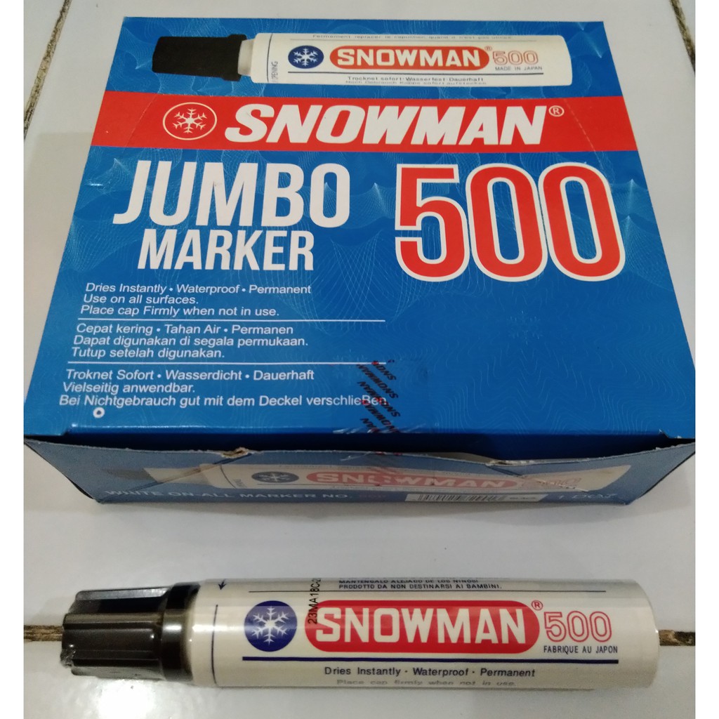 Jumbo Permanent Markers 500 Snowman Markers (Large Markers) | Shopee ...