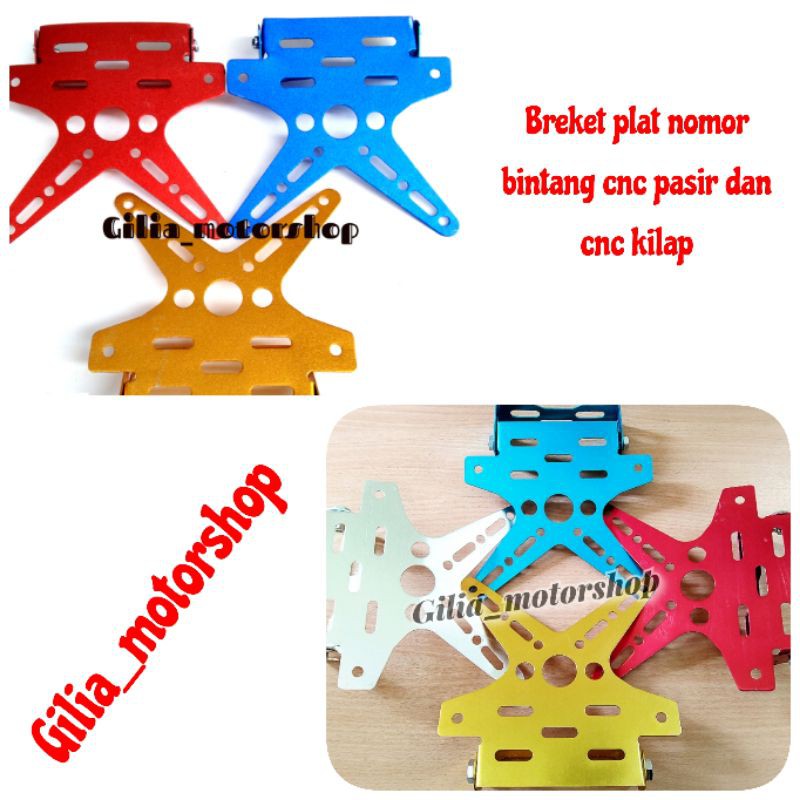 Cnc Star Number Plate Bracket, Sit The Number Plate Variations Of The ...