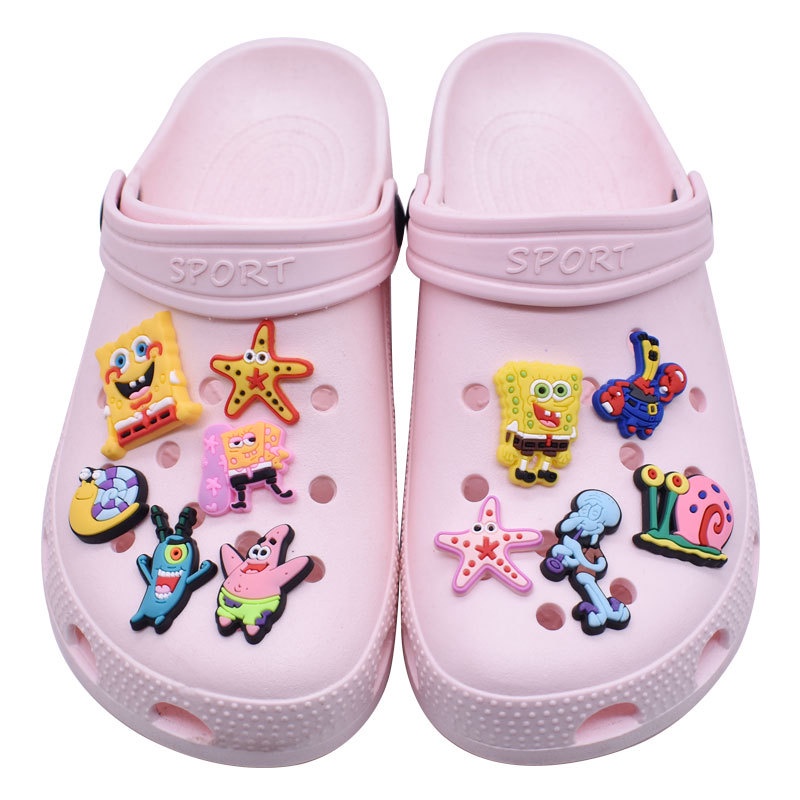 Cartoon Starfish Crab designcs Jibbits Charm Patrick Star Shoe Charms ...
