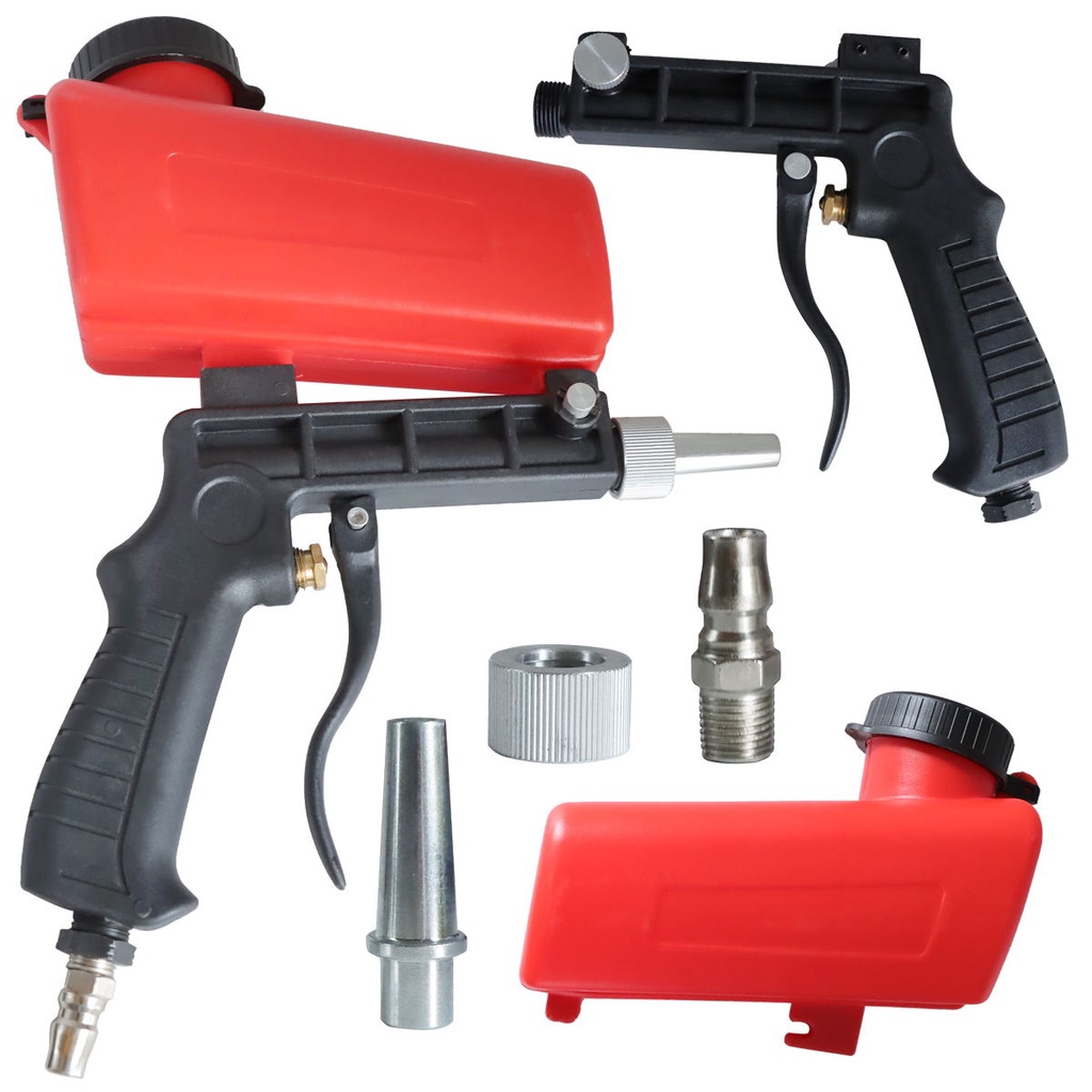 90PSI Portable Gravity Sandblasting Gun Pneumatic Rust Blasting Device ...