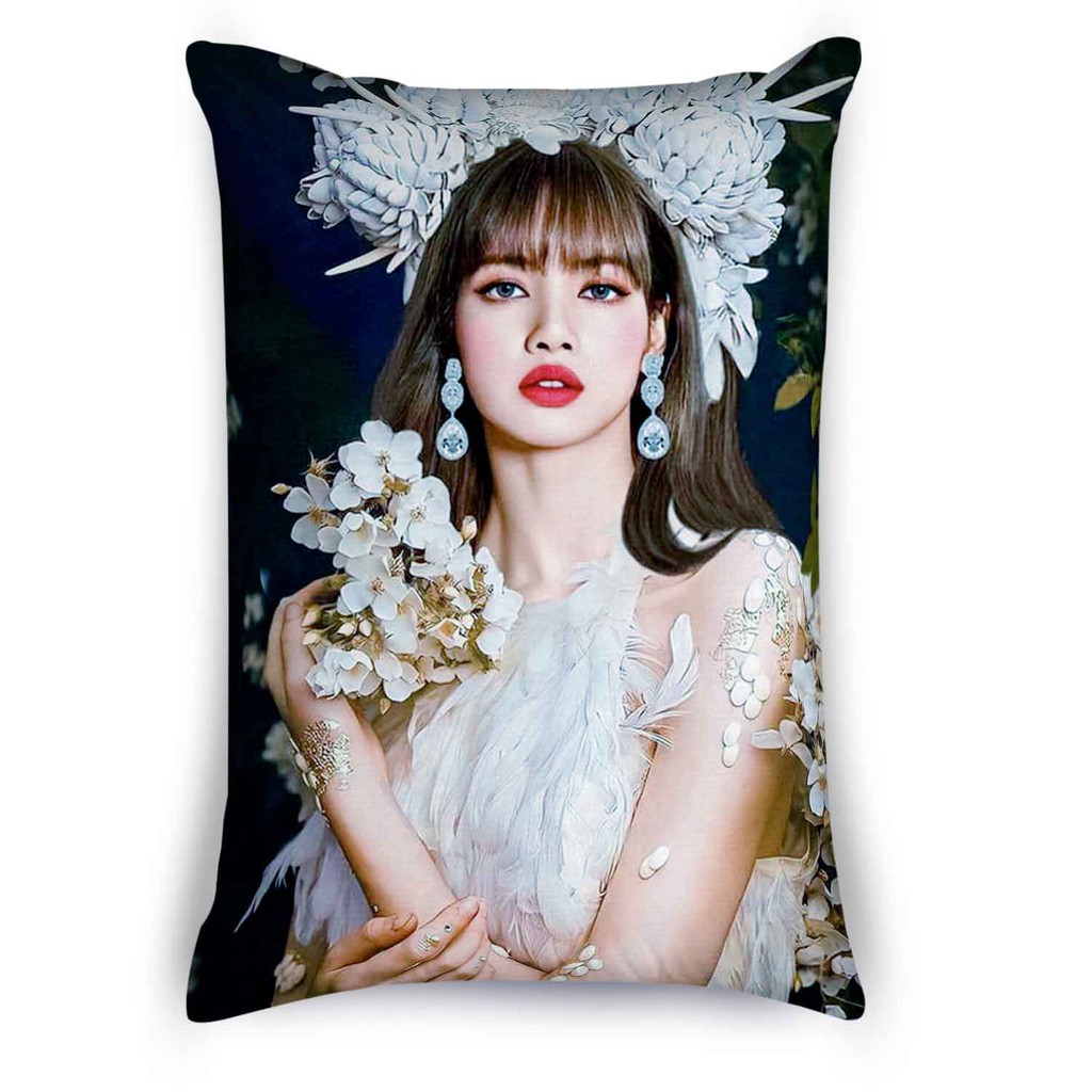 Blackpink merch LISA pillow big size 13x18 inches with FREE face mask ...