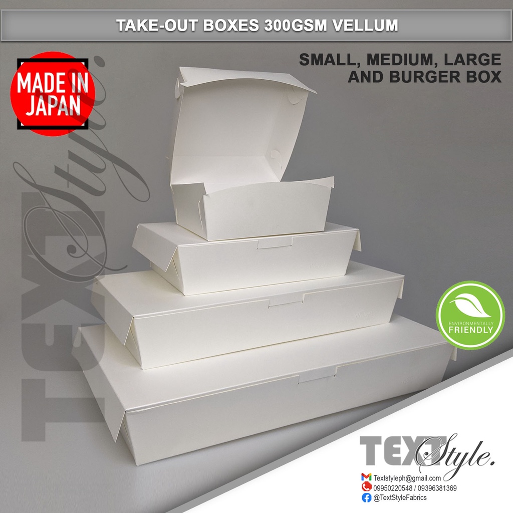 Textstyle Food Grade Take-Out Take-Away Boxes Burger Box Lunch Boxes ...