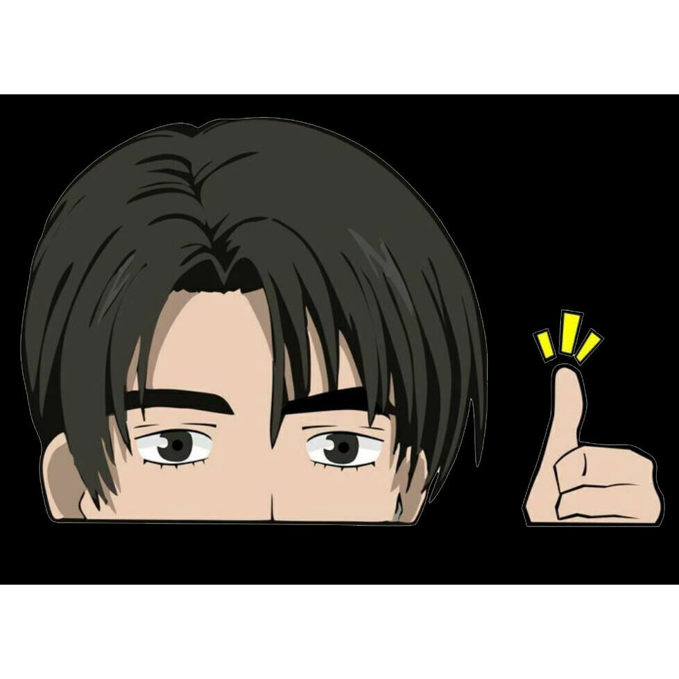 INITIAL D Takumi Fujiwara Peeking ThumbsUp Bumper Car Window Vinyl ...