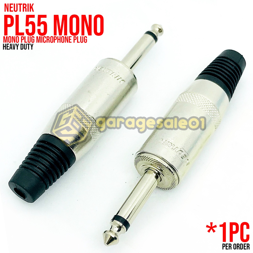**CLEARANCE** 6.35MM NEUTRIK PL55 MONO PLUG MICROPHONE PLUG HEAVY DUTY ...