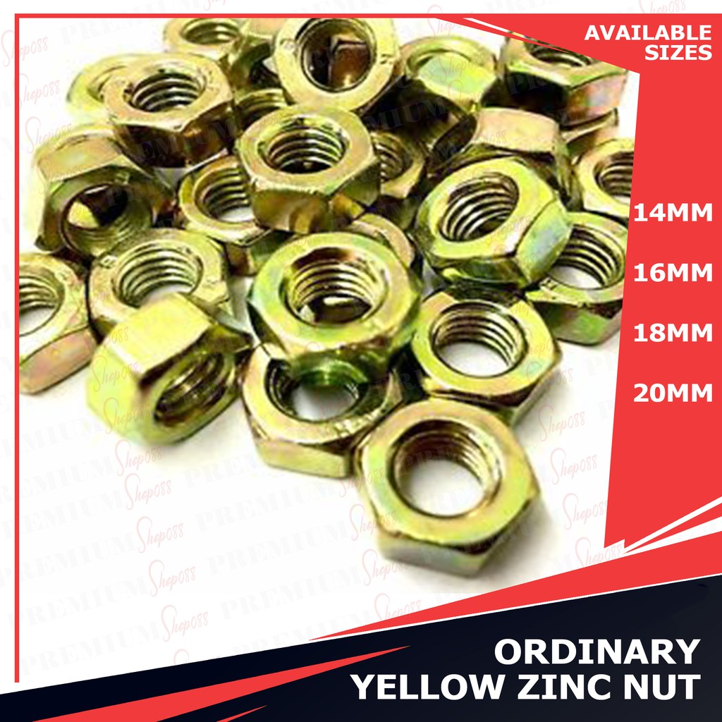 5pcs Ordinary Hex Nut M14 M16 M18 M20 14MM 16MM 18MM 20MM Hexagonal ...