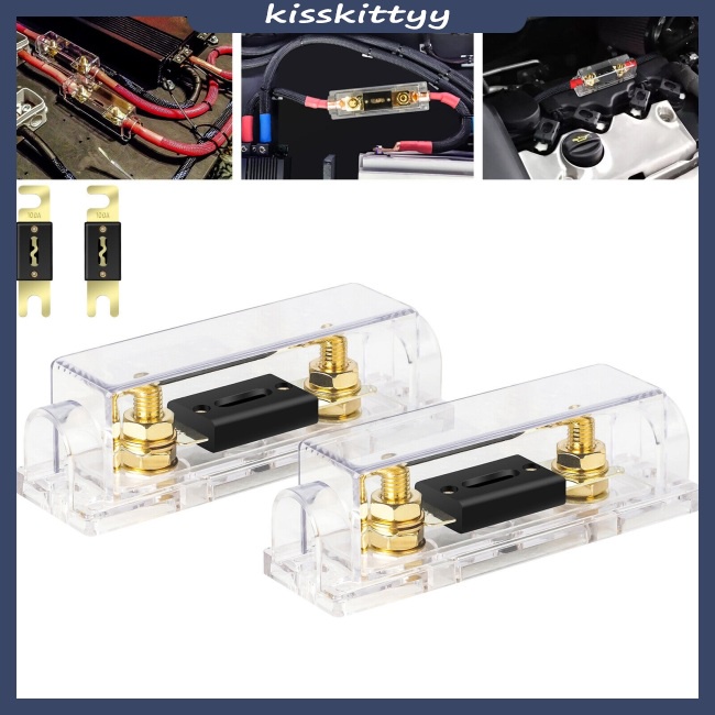 Kisskittyy Fuse Block Holder 100a Inline Fuses Kit Car Power ...
