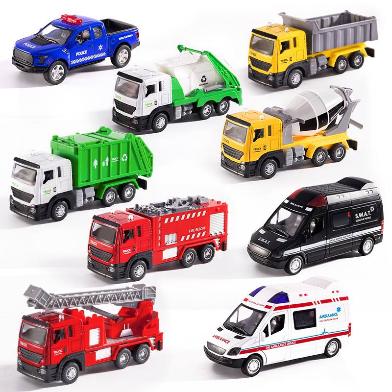 BYJ Alloy Car 1:32 Realistic Vehicle Models Pull Back Car with Sound ...