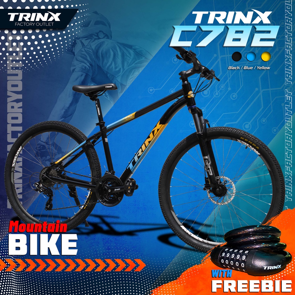 TRINX C782 HYDRAULIC BRAKE ALLOY MTB WITH FREEBIE (TRINX BIKE LOCK) | Shopee Philippines