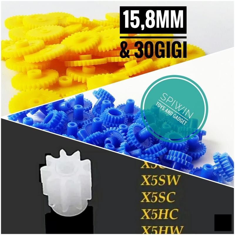 Gir GEAR TAMIYA HIGHT SPEED COUNTER SET 5:1 RATIO PINION SPUR GEAR ...