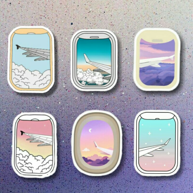 airplane window, glitter sticker | waterproof vinyl | Shopee Philippines