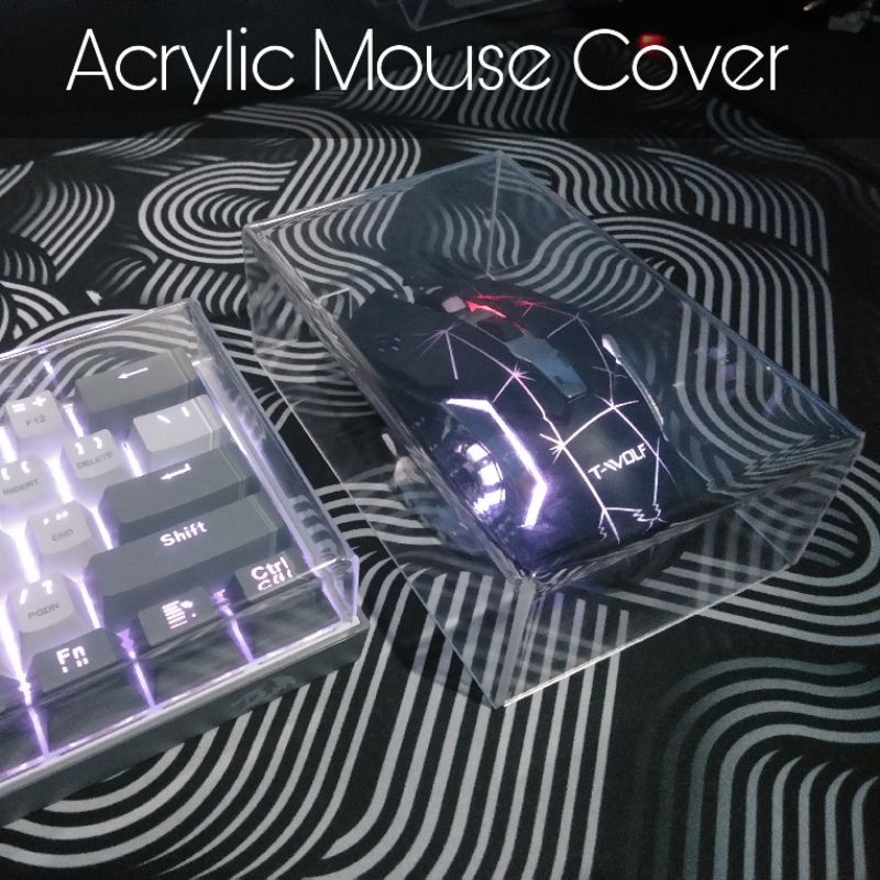 Acrylic Cover Gaming Mouse Wireless Mouse pc Laptop Cable Hole Custom ...