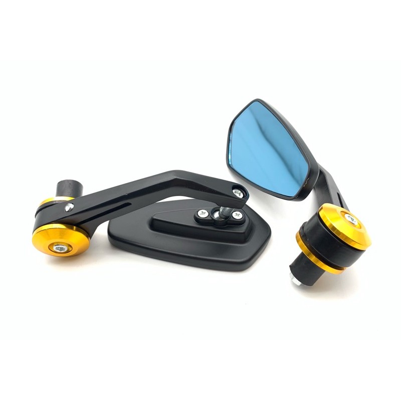 Motorcycle Bar end side mirror Universal Aluminum Rear View Side Mirror ...