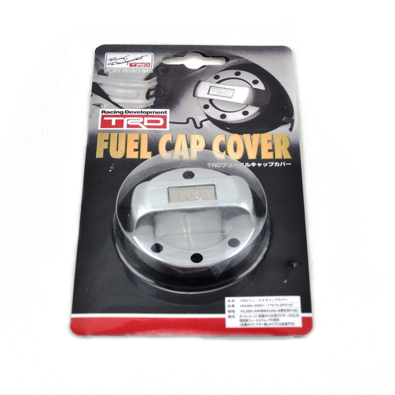 TRD Silver/Black Decorate Car Fuel Tank Cap Gas Oil Cap Cover Fit Tank ...