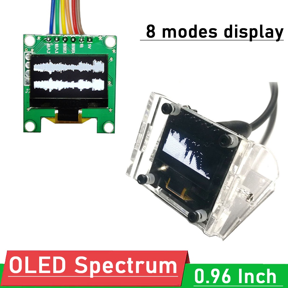 0.96 Inch OLED Music Spectrum Display Analyzer Screen Amplifier Audio ...