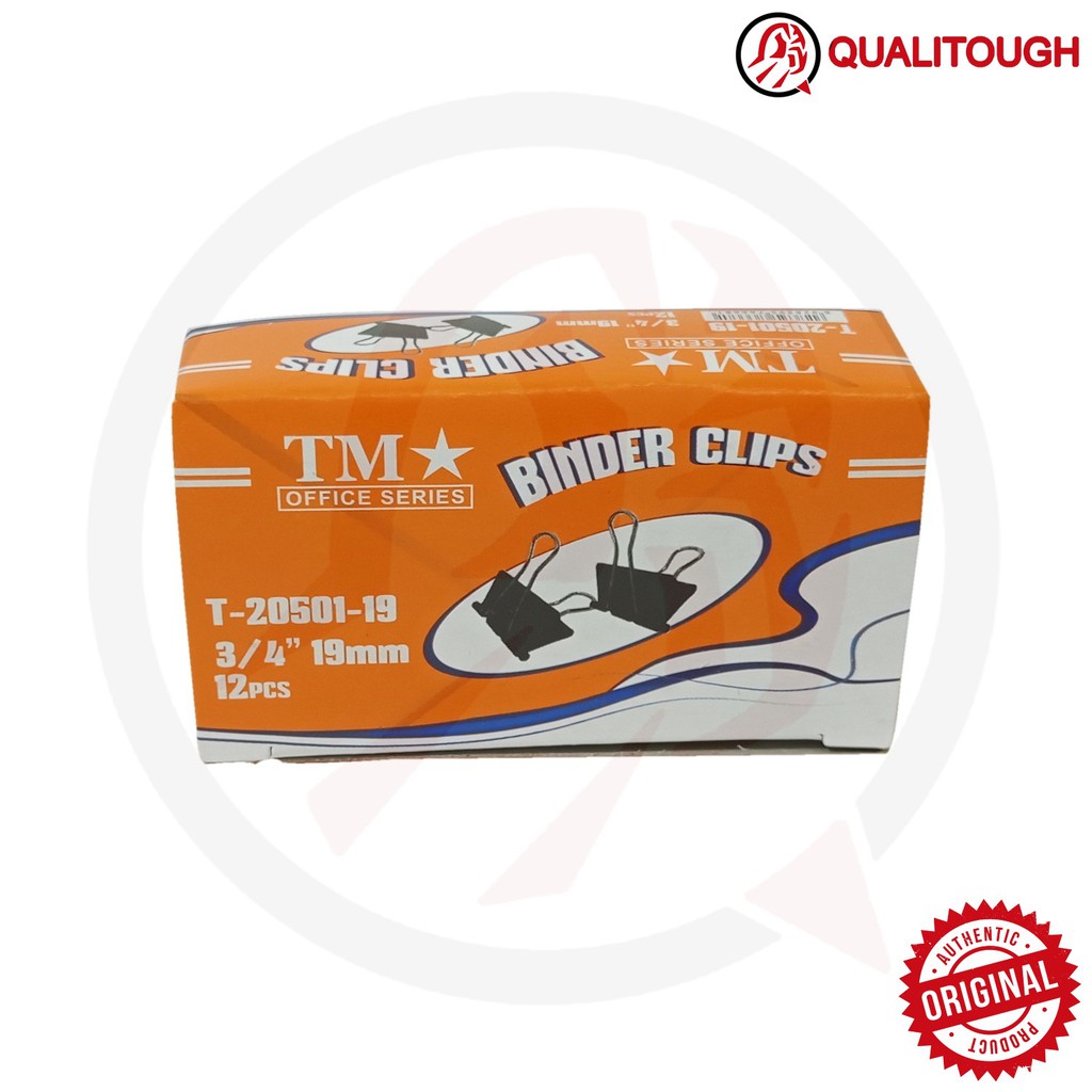 12 pcs TM Binder Clip 3/4" 19mm | Shopee Philippines