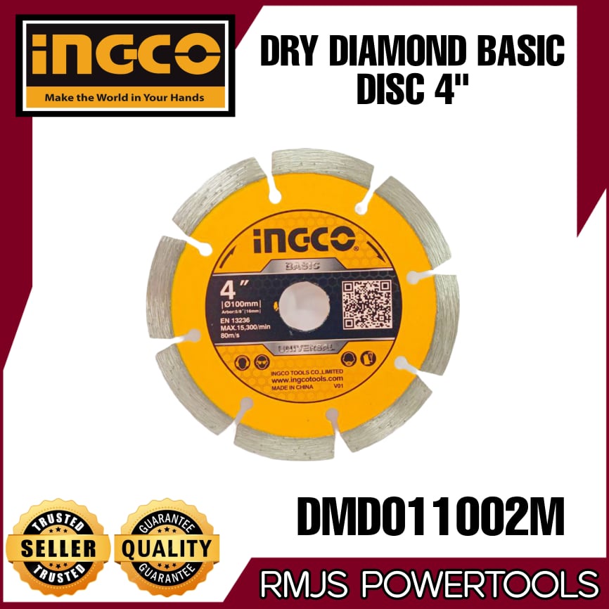 INGCO Dry Diamond Disc 4" 100mm Concrete (DMD011002) | Shopee Philippines