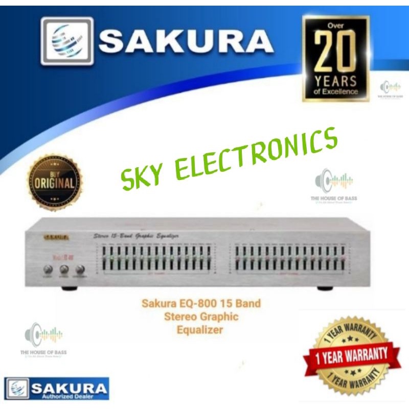 SAKURA EQ-800 15 BAND STEREO GRAPHIC EQUALIZER | Shopee Philippines