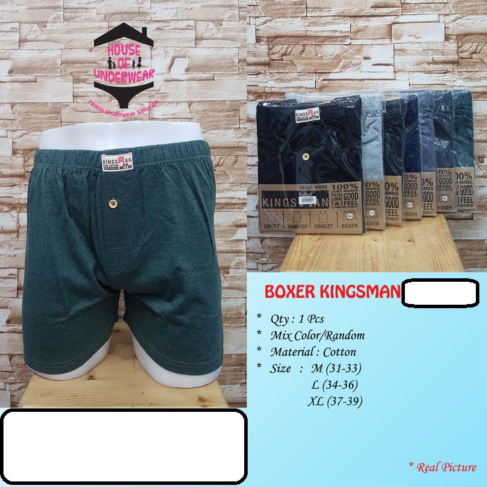 KATUN Kingsman RELAXED BOXER MEN'S UNDERWEAR, SOFT COTTON, SWEAT, SIZE ...