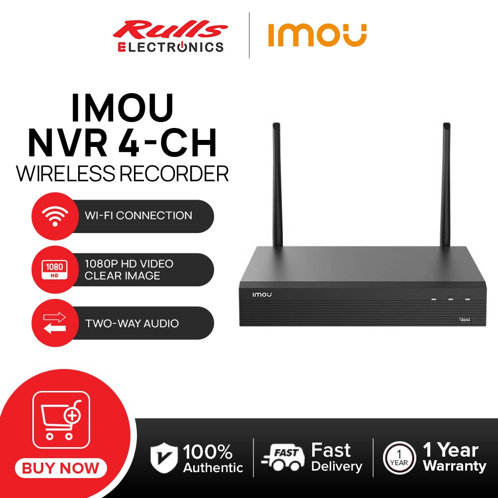 IMOU Dahua Wi-Fi Network Security System 4-CH Wireless Recorder NVR 4K ...