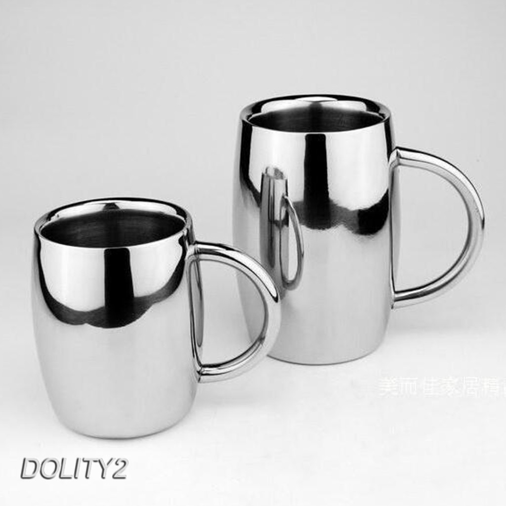[DOLITY2] Double Wall Insulated Tea Mugs Kids Drinking Mug Stainless ...