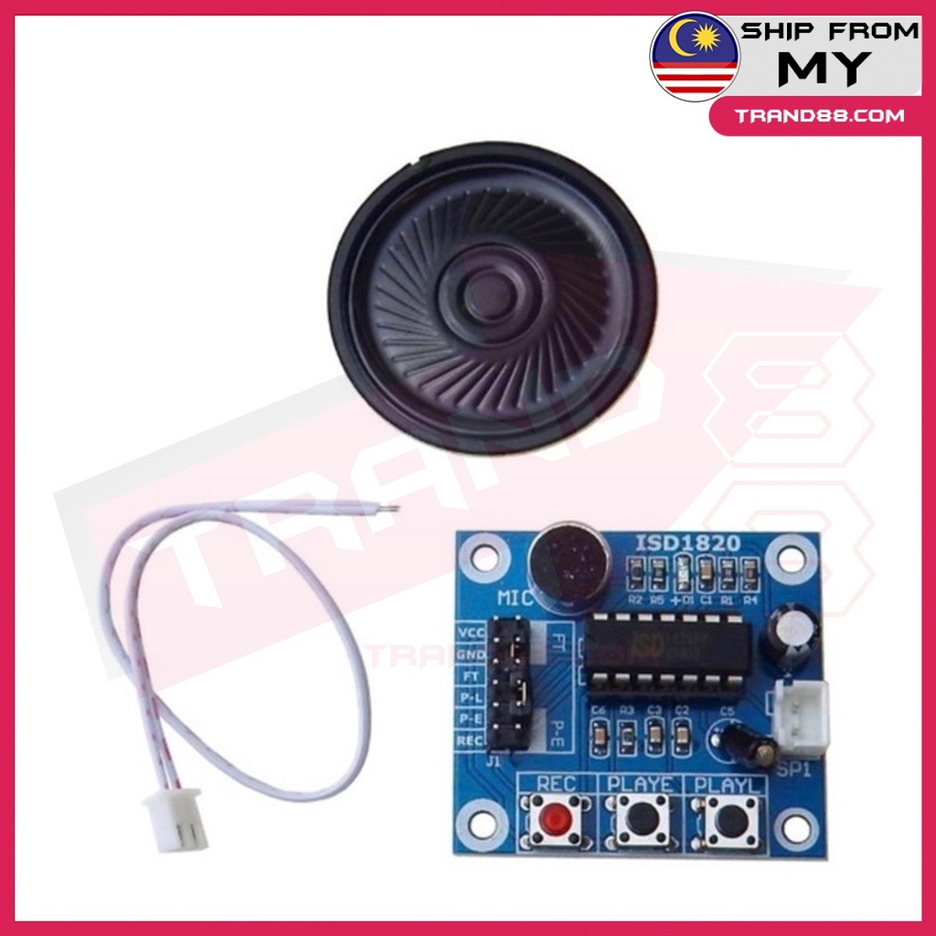 Arduino Voice Record Sound Module ISD1820 with speaker | Shopee Philippines