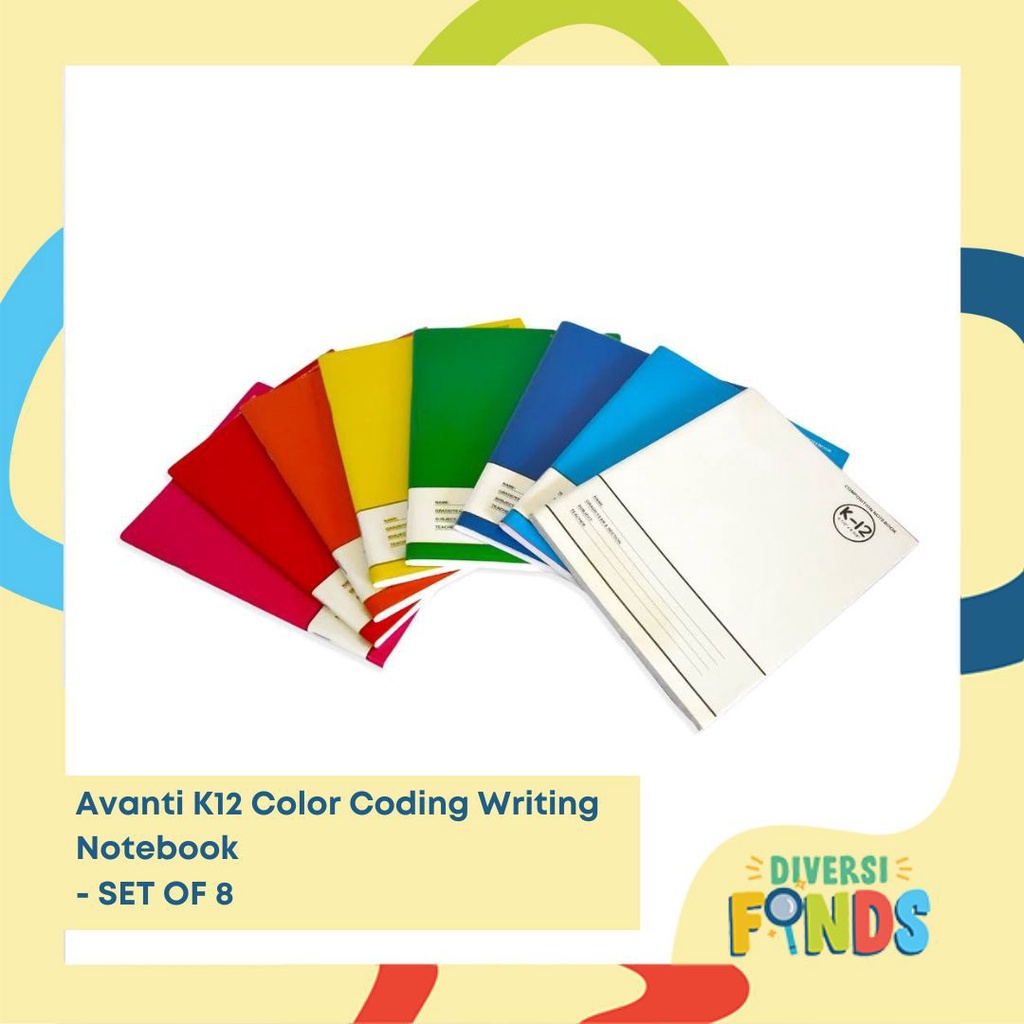 Avanti K-12 Grade 1 and 2 - Color Coding Notebook W/Plastic Jacket ...