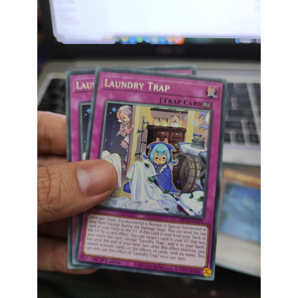 [Yugioh Funny Shop] 1 Laundry Trap card - MP22-EN231 - Rare 1st Edition | Shopee Philippines