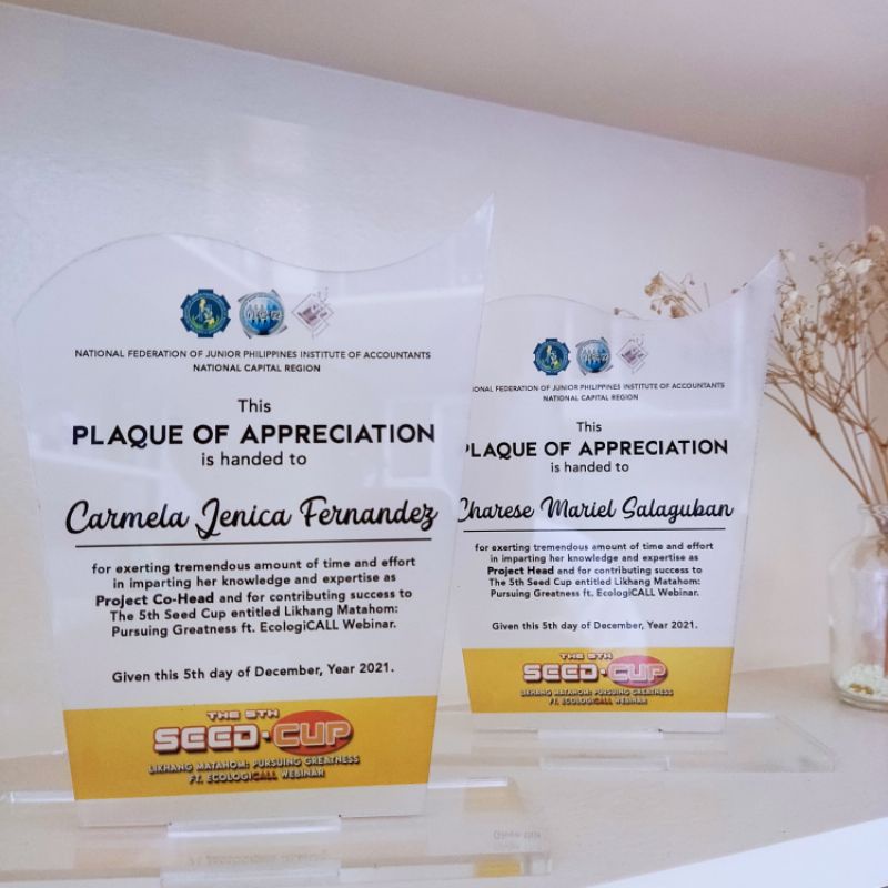 Acrylic Customized Plaque | Shopee Philippines